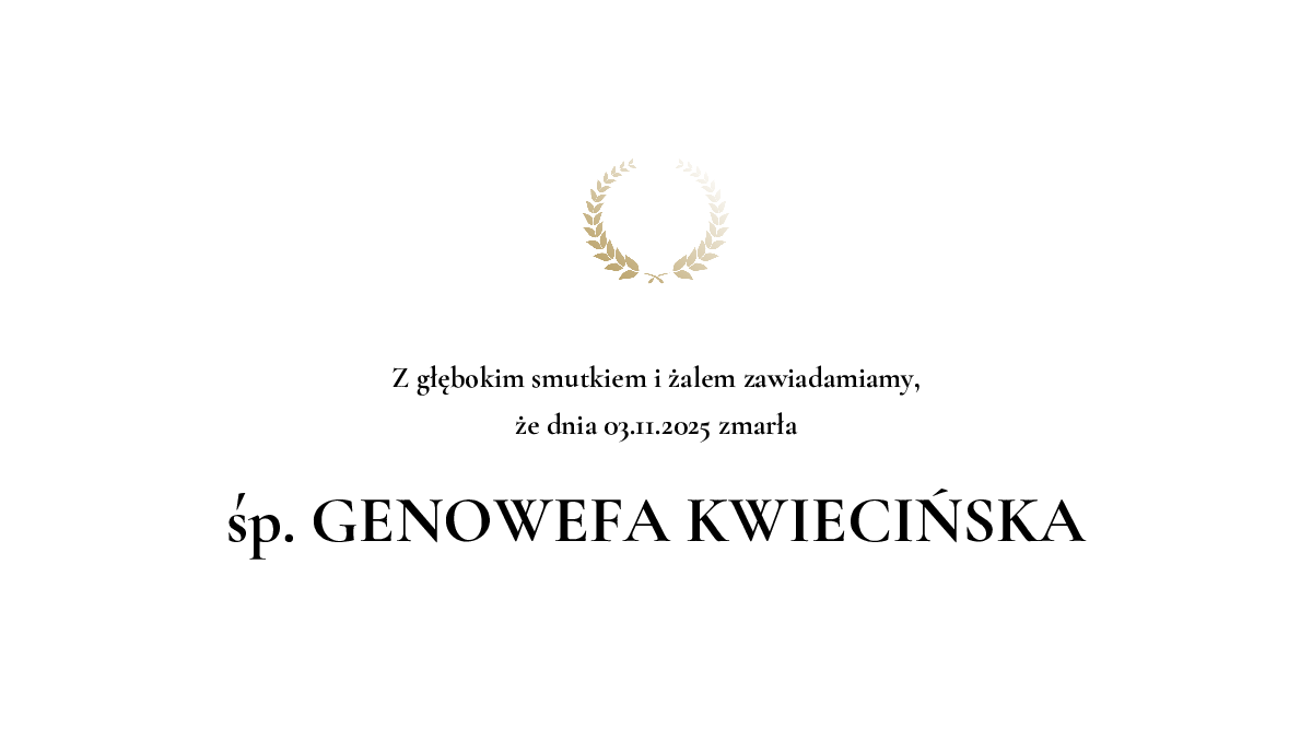 GENOWEFA KWIECIŃSKA - Firma Lewandowski Kowal